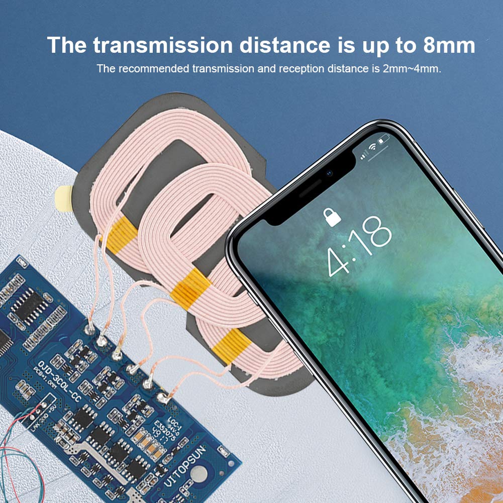 Bewinner Qi Standard Wireless Charger Transmitter Module - 3 Coils - Multi-Level - Wide Compatibility - Universal Micro Interface - DIY Wireless Charger Parts