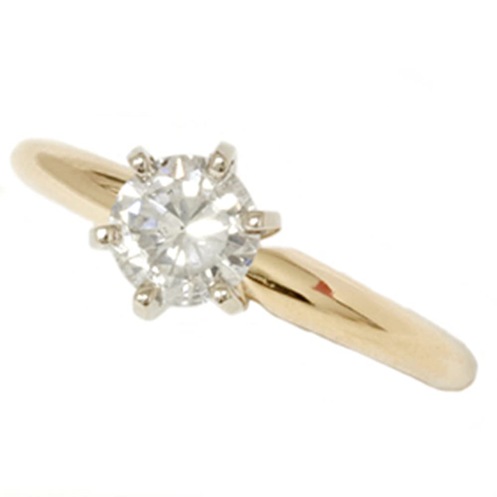 Certified 3/4 Carat Natural Solitaire Diamond Engagement Ring 14k Yellow Gold