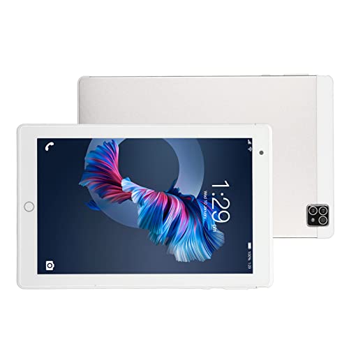 DAKR 8 Inch Tablet 8.0 Megapixel Rear 4GB 64GB RAM Silver Office Tablet (US Plug)