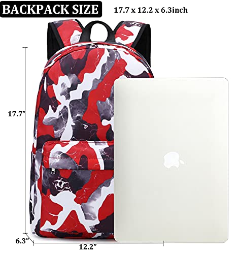 JIANYA Boy/Girl School Backpack Set Camouflage Bookbags School Bags for Elementary Middle School