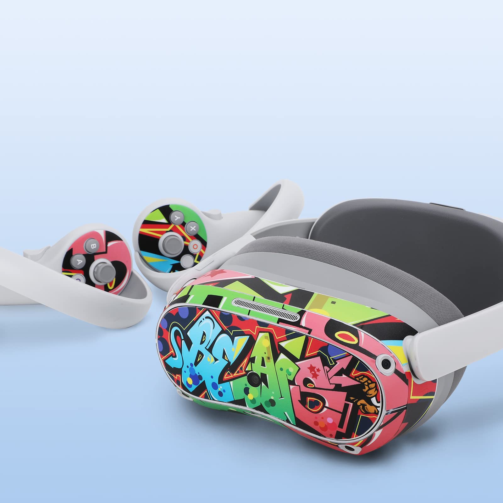 Decal Sticker Skin for PICO 4,for VR Headset Lens and Controllers, Protection Film for Virtual Reality Gaming Handle&Front Face,VR Anti-Scratch Accessories (3)