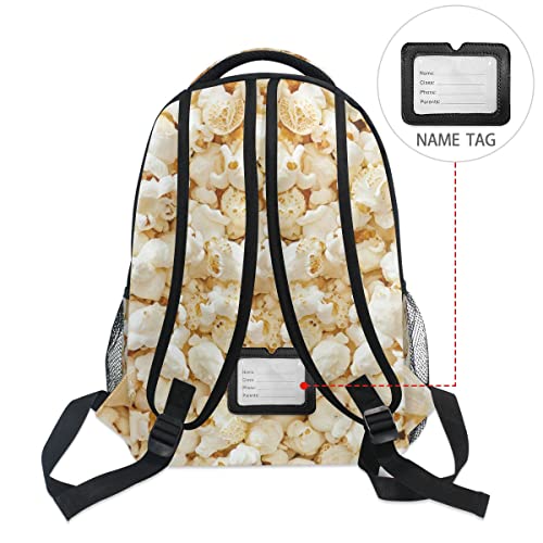 Glaphy Popcorn Pattern Backpack School Bookbag Lightweight Laptop Backpack for Men Women Kids