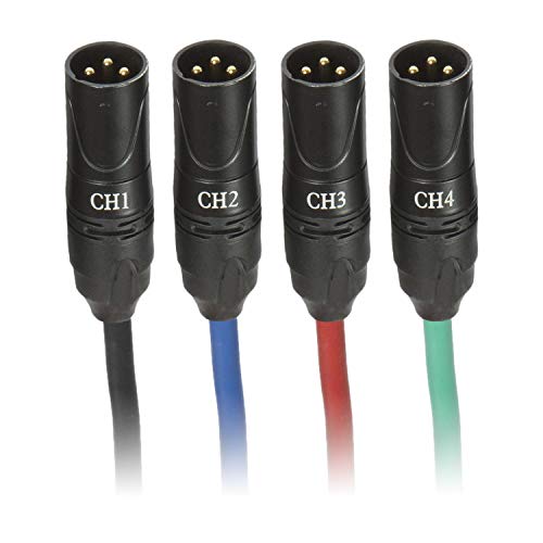 Lyxpro 4 Channel XLR Cable Snake AES & DMX – Connect 4-channle XLR to 30' Single Ethercon Cat6 Cable