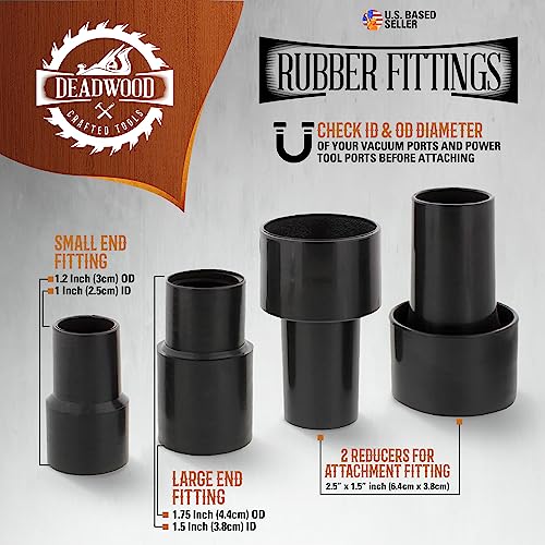 DCT Dust Collector Accessories Kit β 1.25in x 10ft Vacuum Hose, Dust Collection Fittings, and Vacuum Reducer
