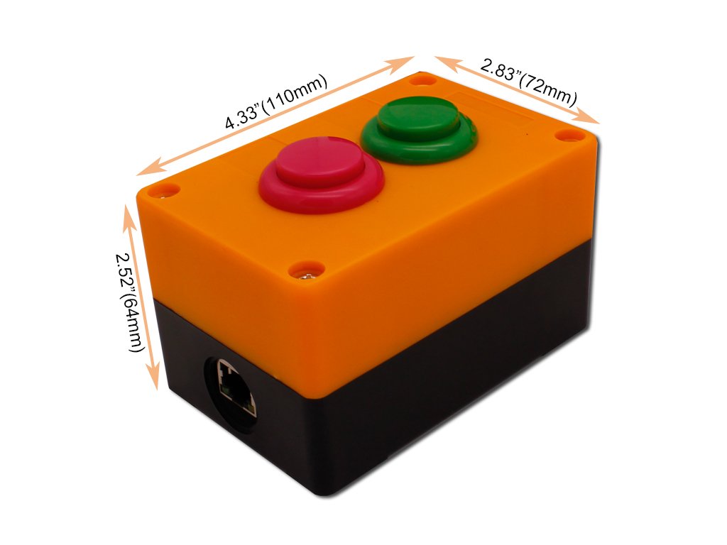 EU 4 Inch Char High 3 Digits LED Clock (Red+Buttons)