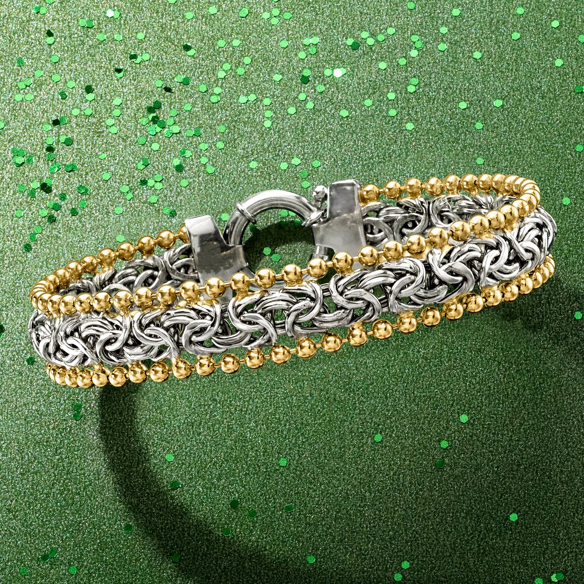 Ross-Simons Byzantine Beaded-Edge Bracelet