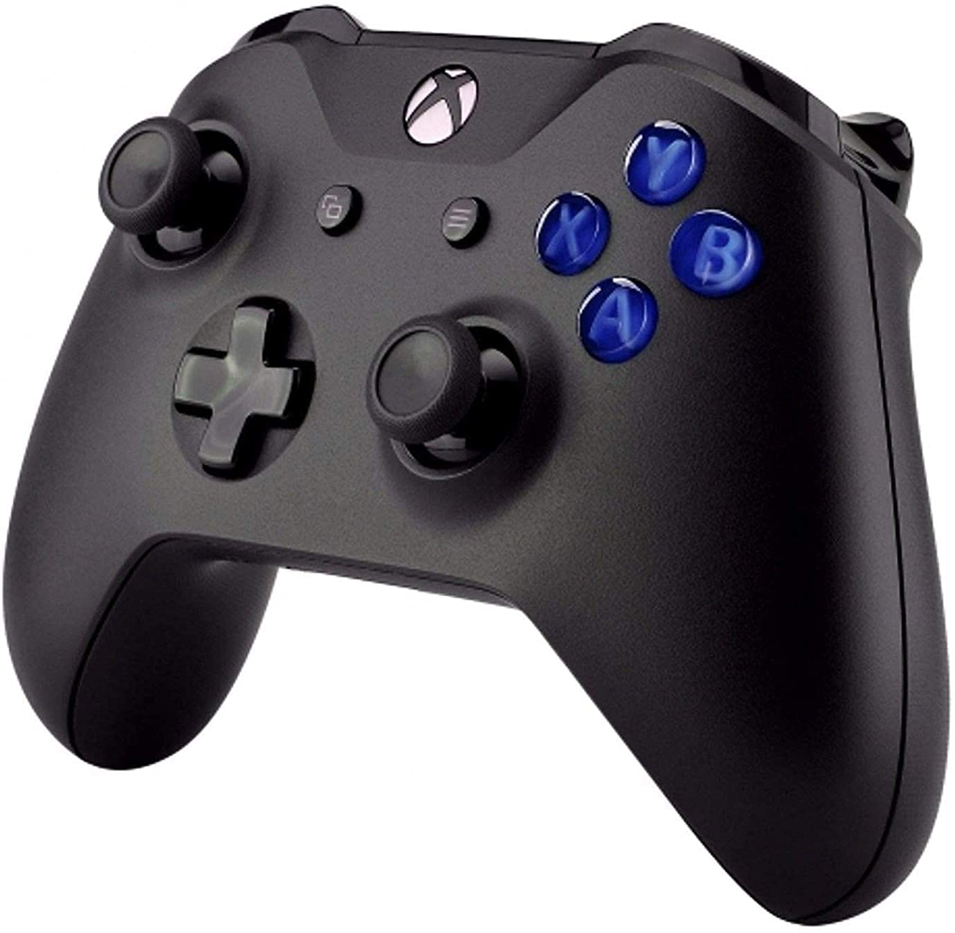 Bullet A B X Y Button ABXY Key Buttons with Mushroom Joystick Cap for Xbox ONE X S Slim Xbox One Elite Controller Replacement (Dark Blue)