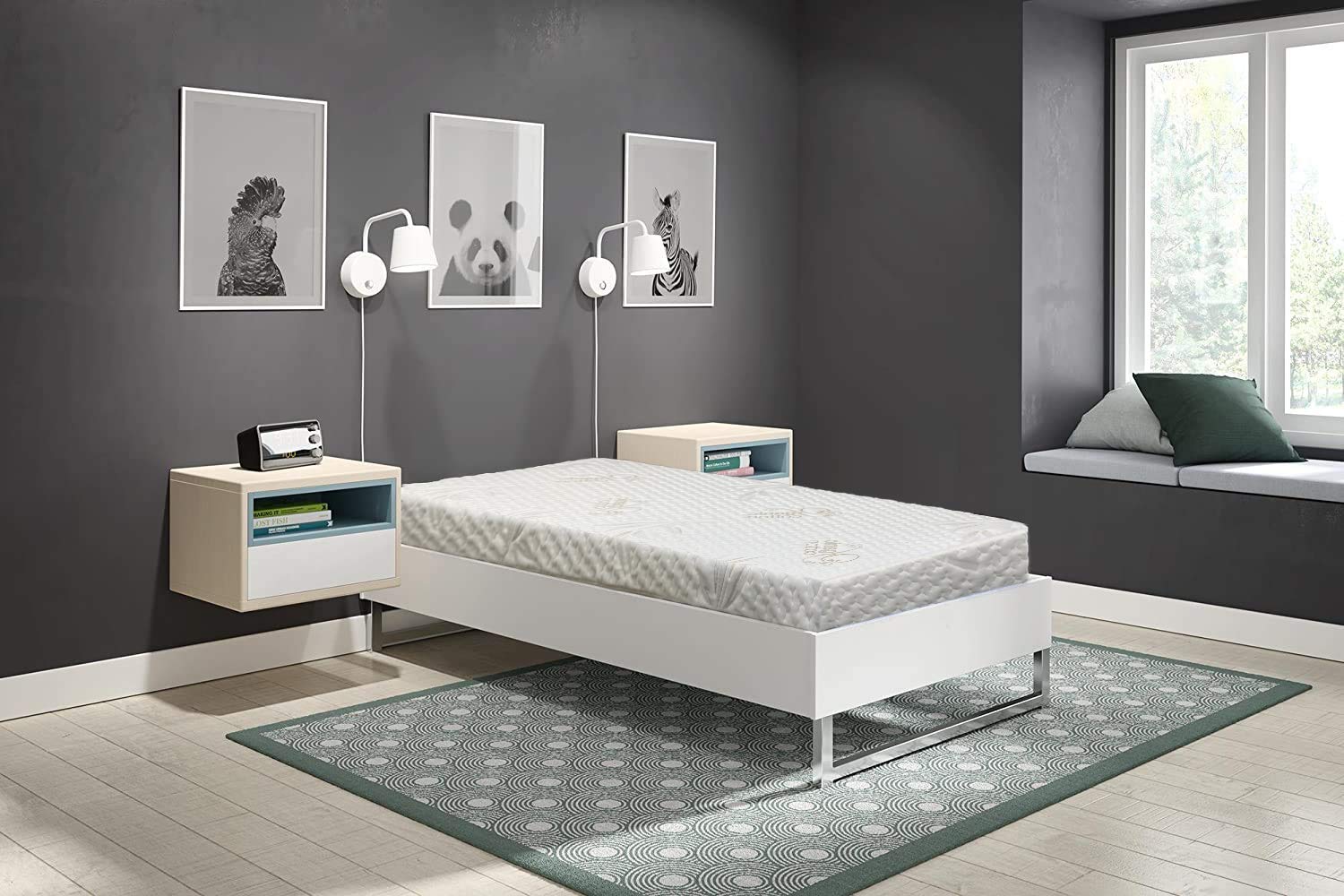 Foamma 5” x 30” x 72” High Density Foam Bunk Mattress, Organic Cotton Cover, Made in USA, Comfortable, CertiPUR-US Certified