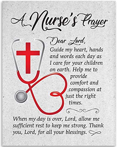 Dear Lord - A Nurse's Prayer - 11x14 Unframed Art Print - Great Gift For Nurse's Day and Home and Office Decor Under $15