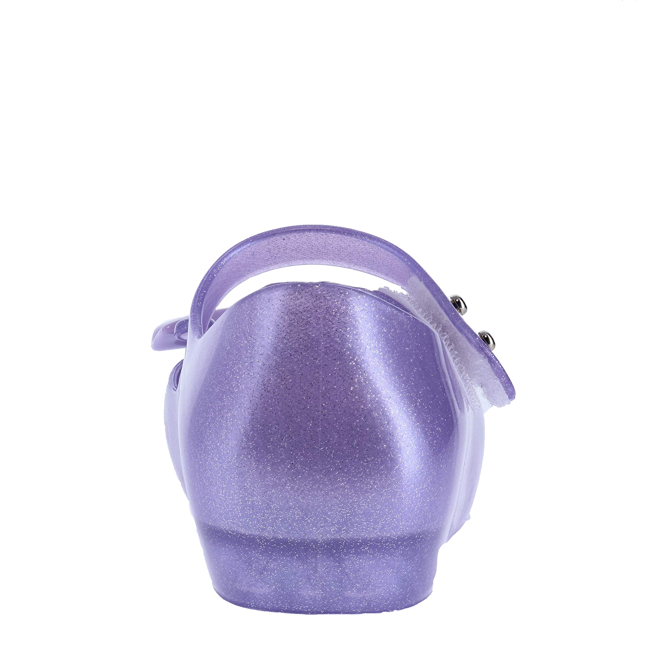 mini melissa Girl's Ultragirl Princess Me BB (Toddler/Little Kid) Clear Glitter Lilac 5 Toddler