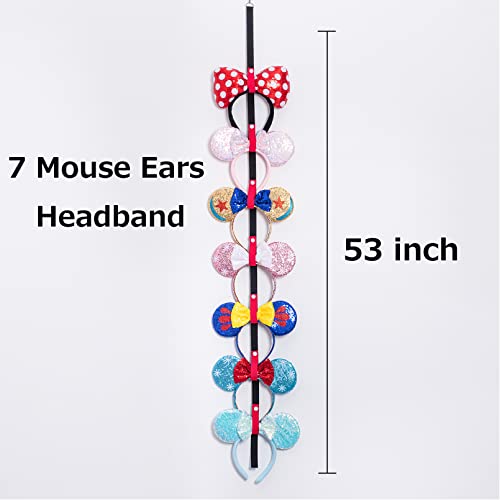 Gocasmus 3Pcs Mouse Ears Headband Holder Hanging Headband Organizer Bow Headpiece Hair Accessories Vertical Headband Holder Wall Display Decor
