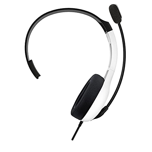 PDP LVL30 Wired Headset with Single-Sided One Ear Headphone for PC, Xbox - Mac, Tablet Compatible - Noise-Cancelling Mic - Lightweight, Cool Comfort, Great for Gaming, School and Remote Work - White