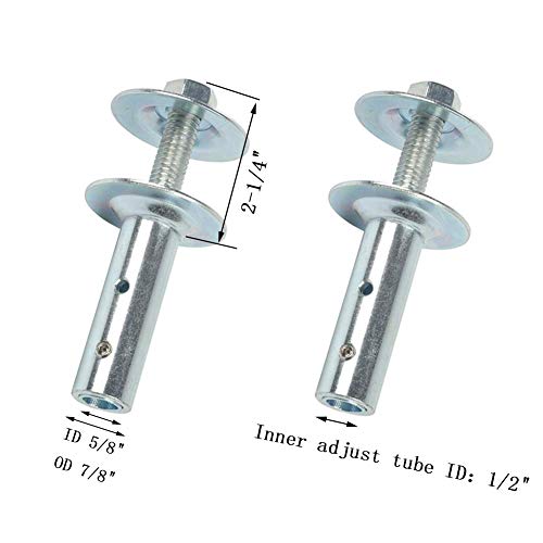 EMILYPRO Shaft Arbor Extension 1/2" and 5/8"/ Motor Arbor Threaded Shaft Adapter Longer Version for Buffing Grinding Wheels / For Bench Grinder - Right 1 Pack