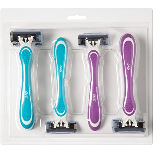 BIC Us. 5-Blade Unisex Disposable Razors For Men and Women, Lubrication Strip For a Smooth, Close Shave, 6-Count
