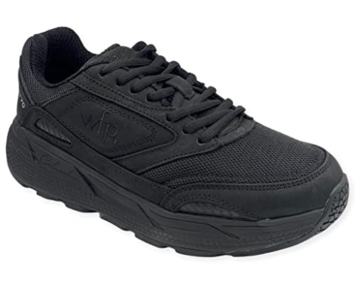 Columbus WFP Bexley M770 Walking Shoes for Women - Extra Comfortable Daily Ladies Sneakers - Black Suede, US 10, X Wide