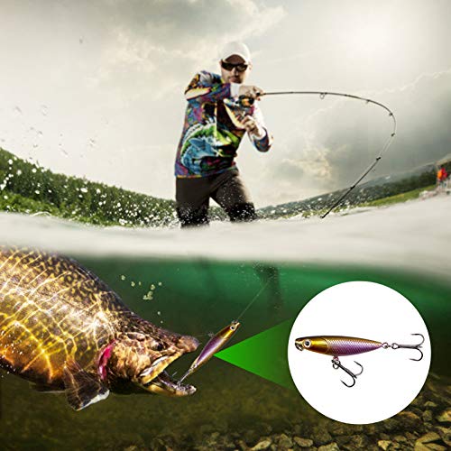 Bionic Hard Bait, 45mm Mini Lifelike Bionic Hard Bait Fake Fish Lure with Hooks Fishing Gear Tools - Black