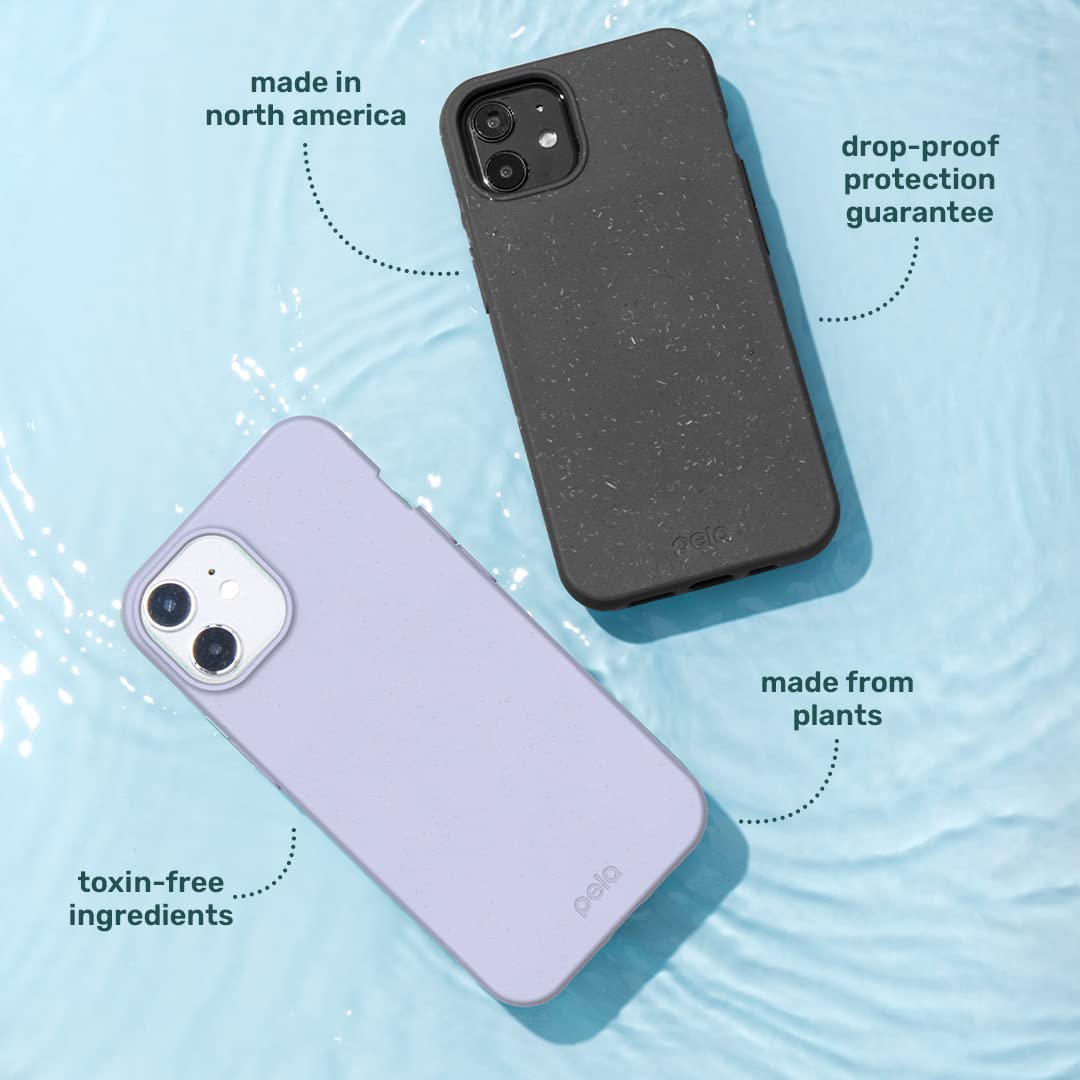 Pela: Phone Case for iPhone 12 Mini - Eco-Friendly - Made from Plants (Slim Cassis)