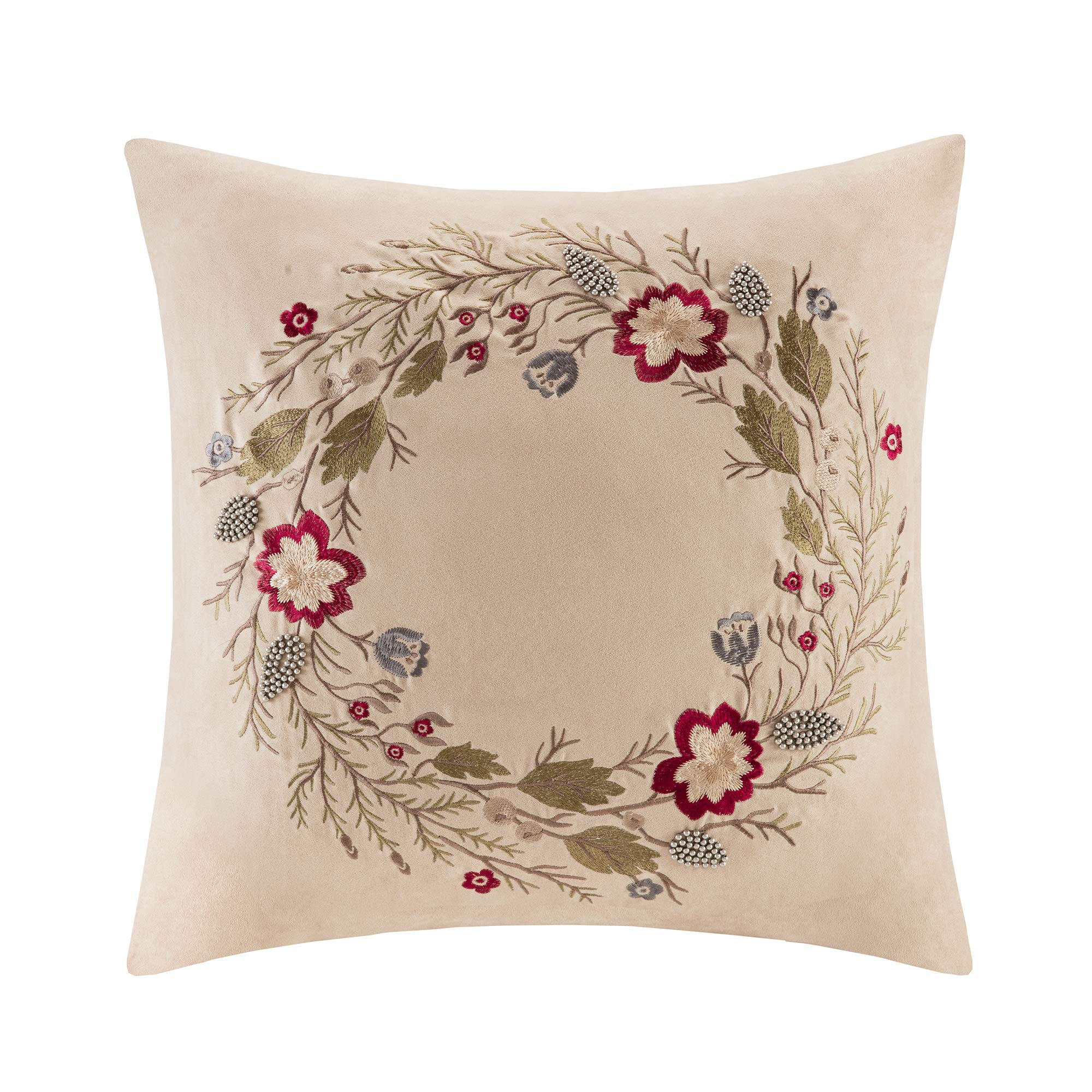 Madison Park Holiday Theme Decorative Throw Square Oblong Pillow with 100% Polyester Filling for Bed Couch or Sofa, 14x20, Sleigh Dog