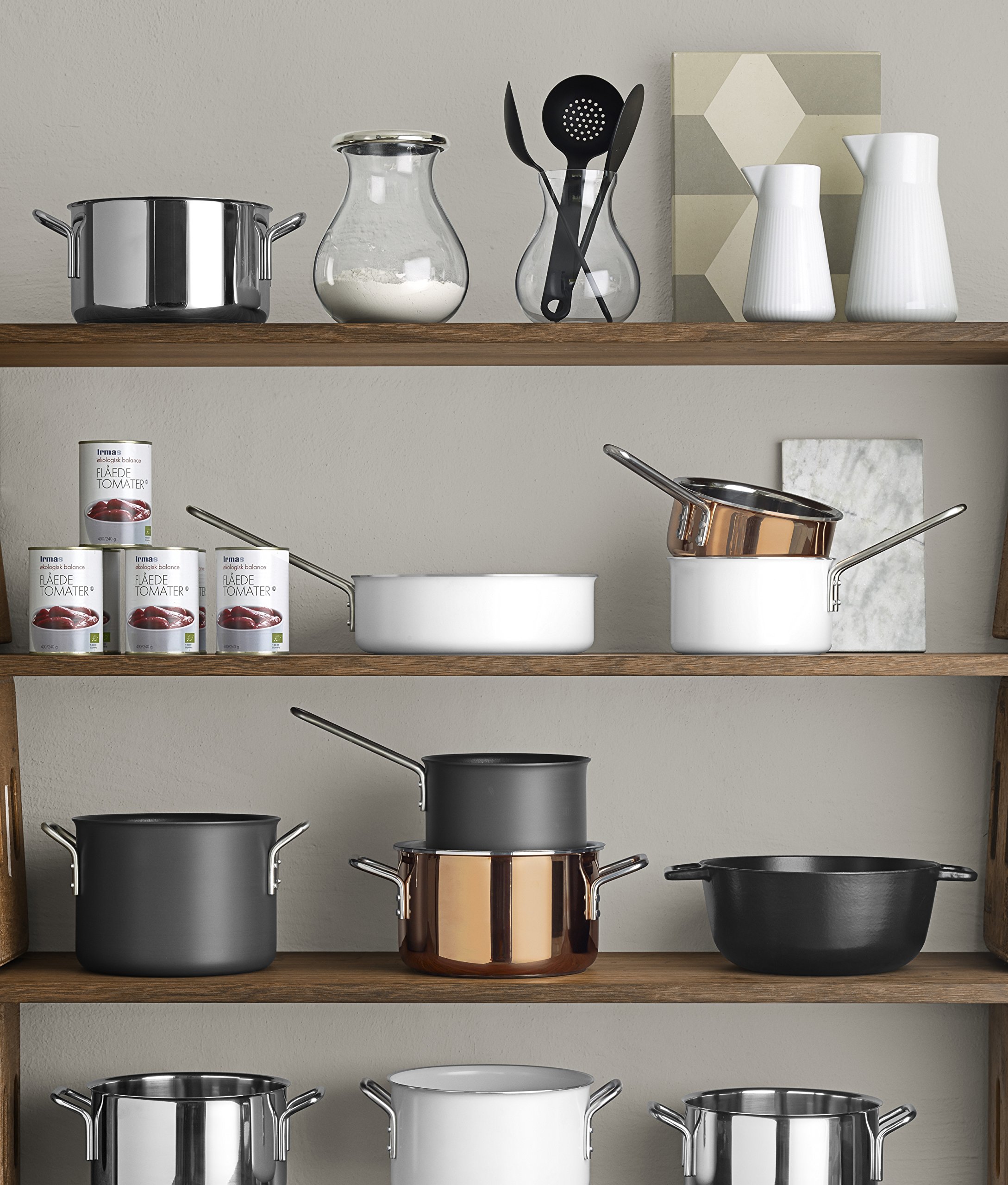 Eva Trio White Saucepan, Aluminum with Ceramic Coating, 1.8-Liter, 16cm