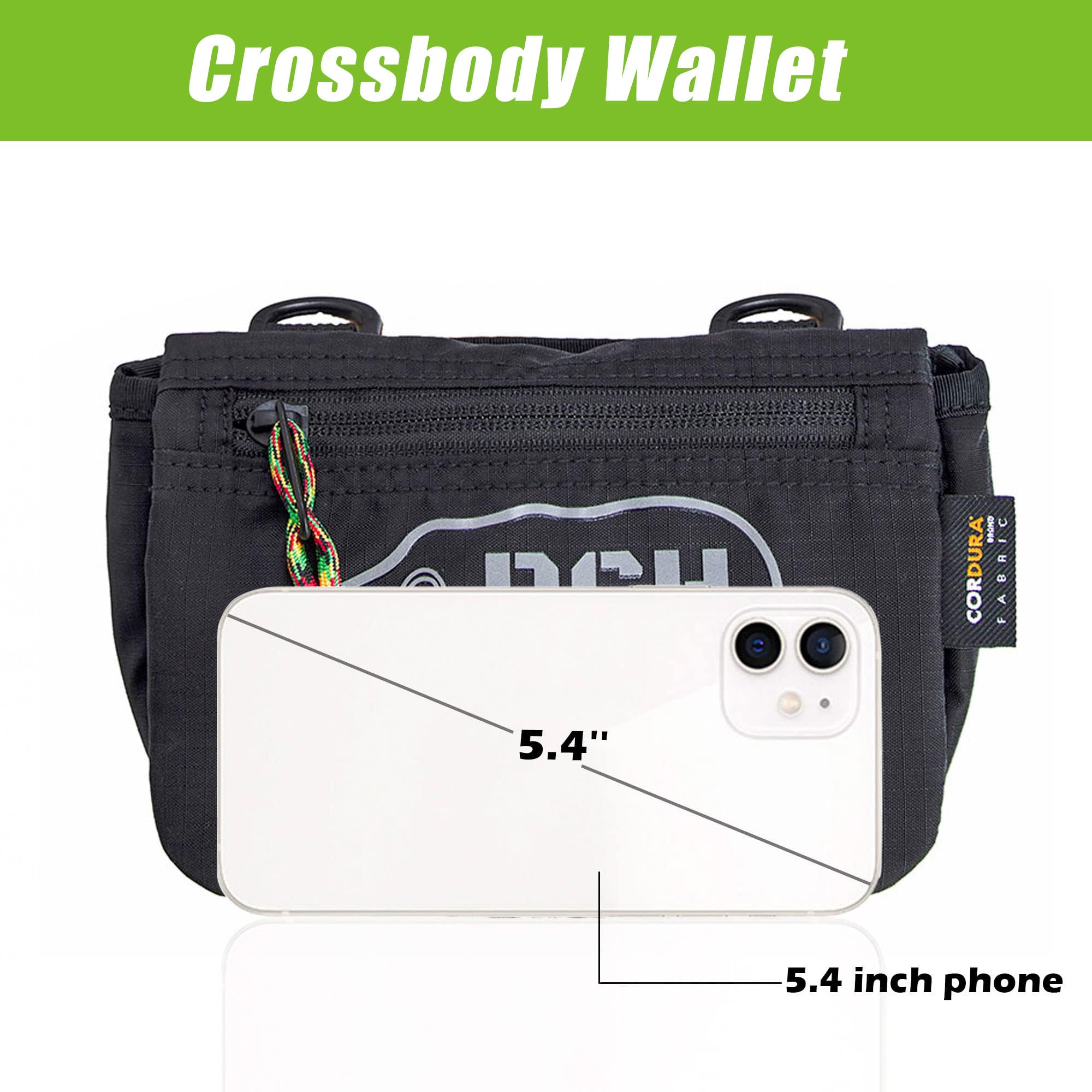 Rough Enough Small Black Crossbody Purse Cellphone Wallet Insert for Womens Teen Girls Travel