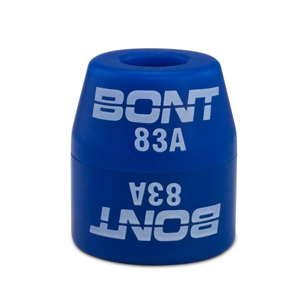 Bont Skates - Replacement Top Cone or Bottom Barrel Cushions Bushings - Quad Roller Skate Derby Plate - Made in USA (88A Black, Top & Bottom (8pc))
