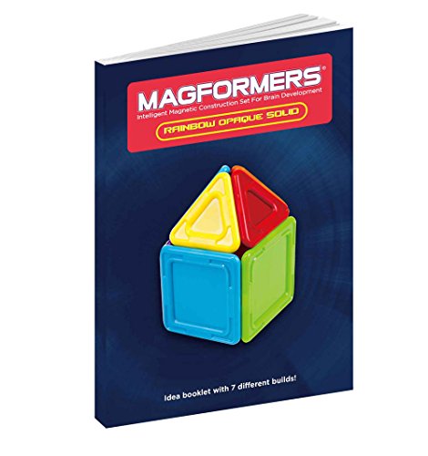 Magformers Rainbow Opaque Solid Set (14-pieces) Basic Magnetic Building Blocks, Educational Magnetic Tiles Kit , Magnetic Construction STEM Set