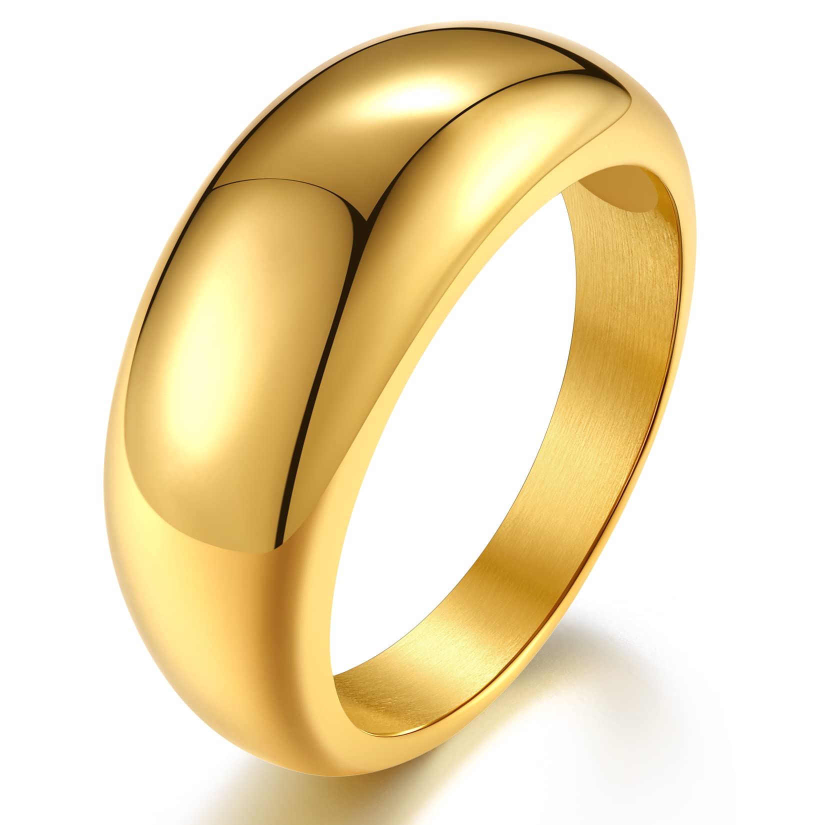 ChainsProMax Statement Ring Gold Rings for Women Rings Size 9 Mens Gold Rings