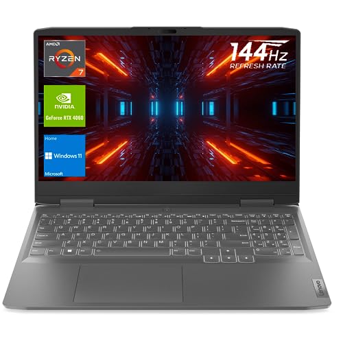 Lenovo LOQ Gaming Laptop, 16.0" WUXGA Screen, AMD 8-Core Ryzen 7 7840HS(> i7-12700H), NVIDIA GeForce RTX 4060, 64GB DDR5 RAM, 2TB PCIe SSD, Webcam, Backlit Keyboard, Wi-Fi 6, Windows 11 Home, Grey