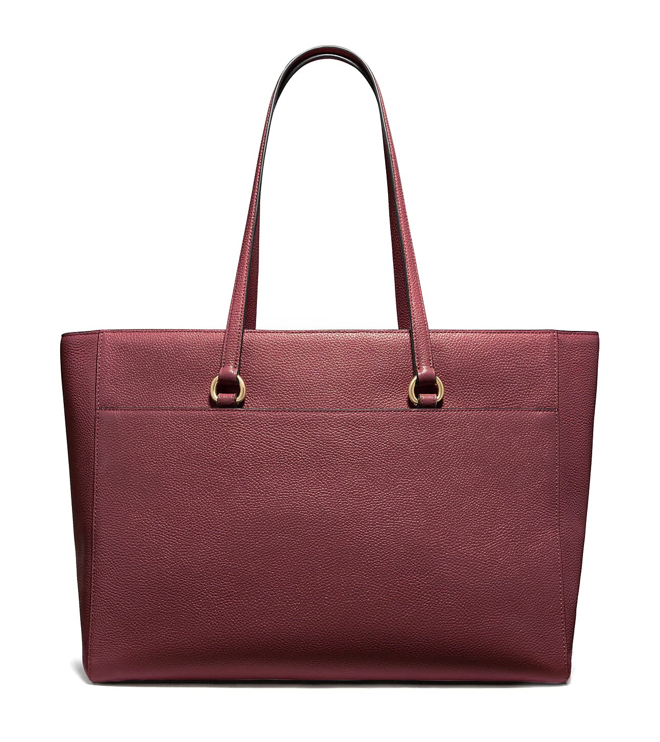Coach Leather Folio Tote Bag, Wine