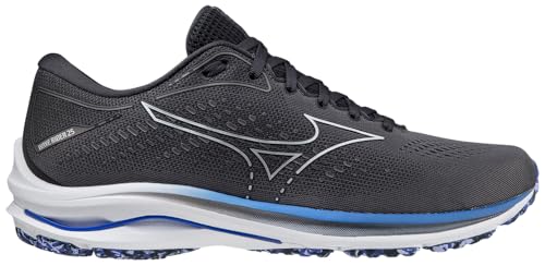 Mizuno Men's Wave Rider 25 | Neutral Support Running Shoe |Eco Friendly Materials | Obsidian | US 12