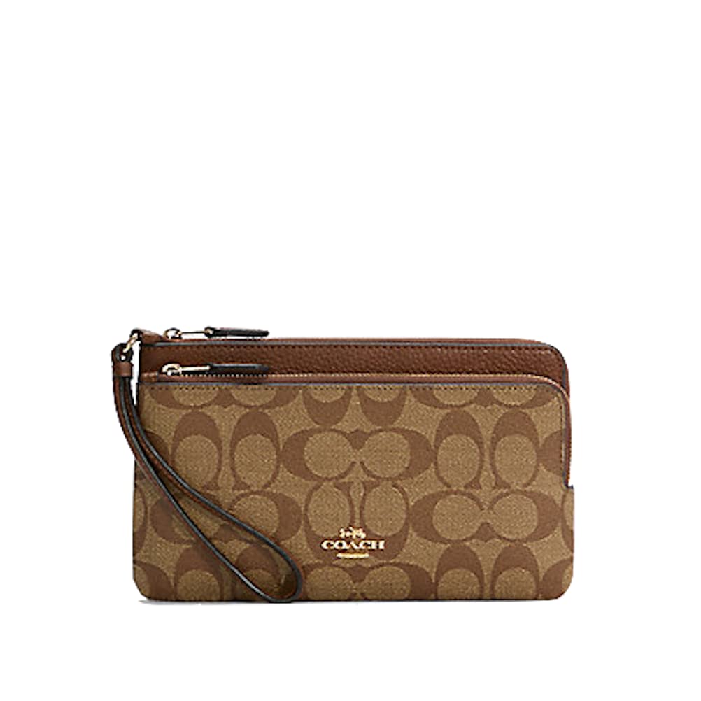 Coach Signature PVC Double Zip Wallet