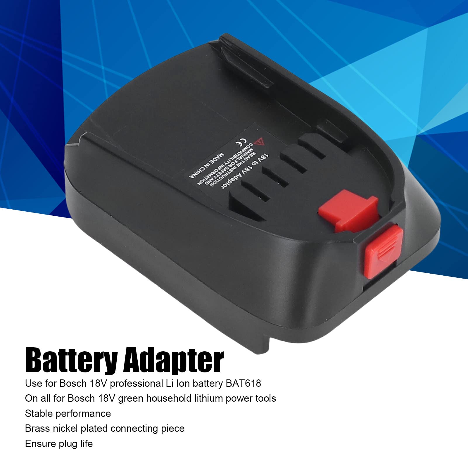 BOSB18C Battery Adapter Converter Lithium Battery Adapter for Bosch BAT618 Li Ion Batteries 18V Electrical Power Tool