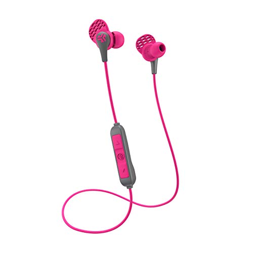 JLab JBuds Pro Wireless Signature Earbuds, Graphite/Pink, Titanium 10mm Drivers, 10-Hour Battery Life, Music Controls, Noise Isolation, Bluetooth 4.1 Extra Gel Tips and Cush Fins