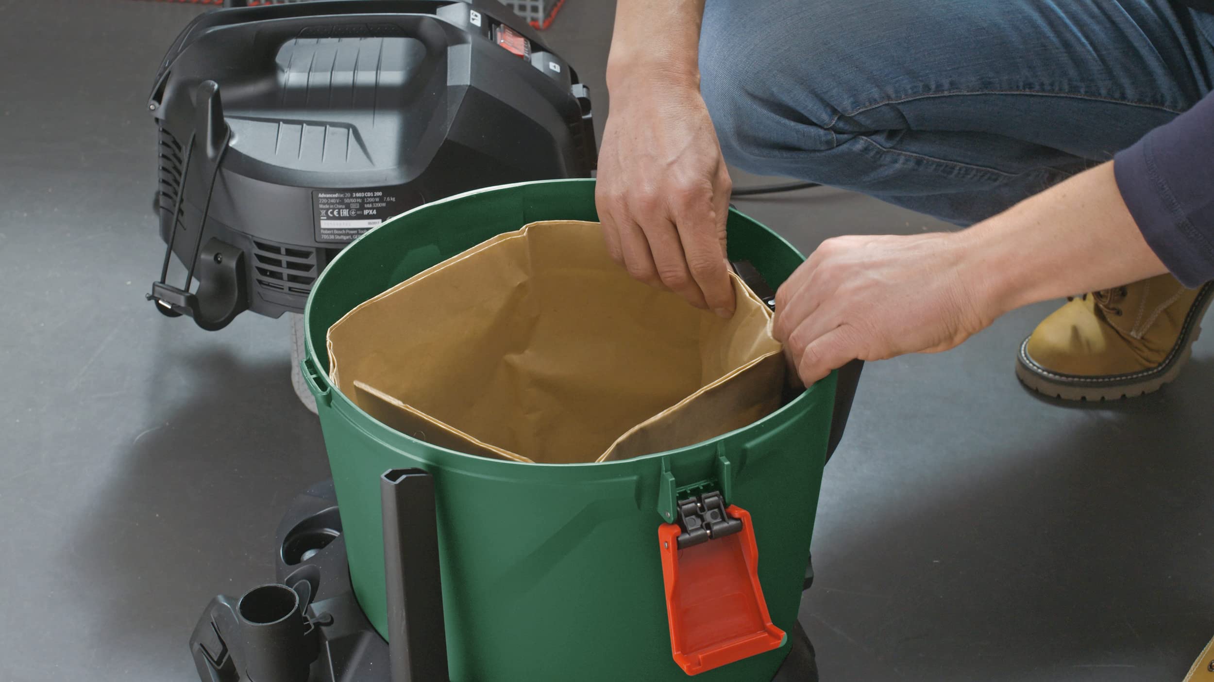 Bosch Accessories Paper Bag (for Bosch AdvancedVac 18V-8, Accessories Vacuum Cleaner)