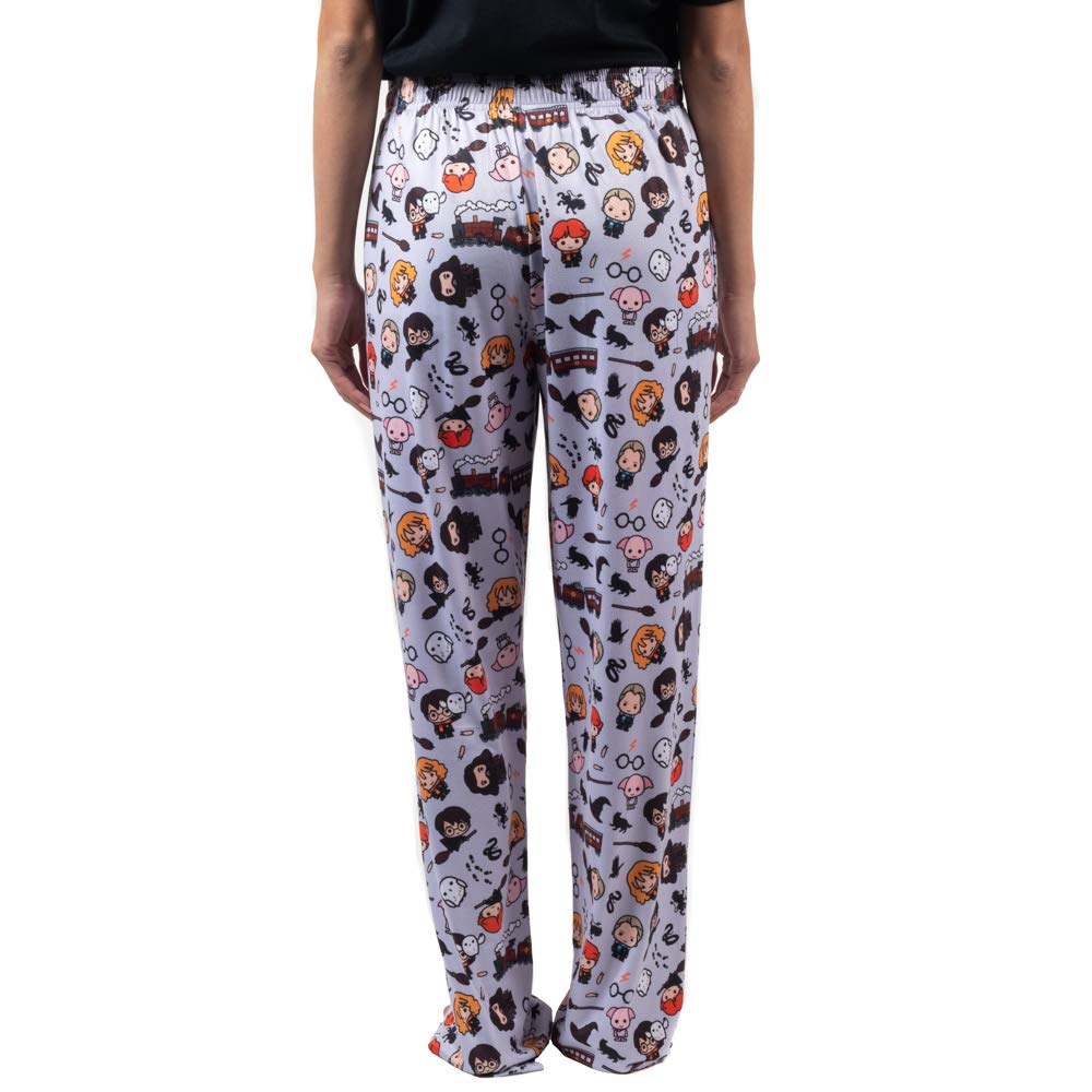 Bioworld Harry Potter Chibi AOP Women's Sleep Pajama Pants-XL Black