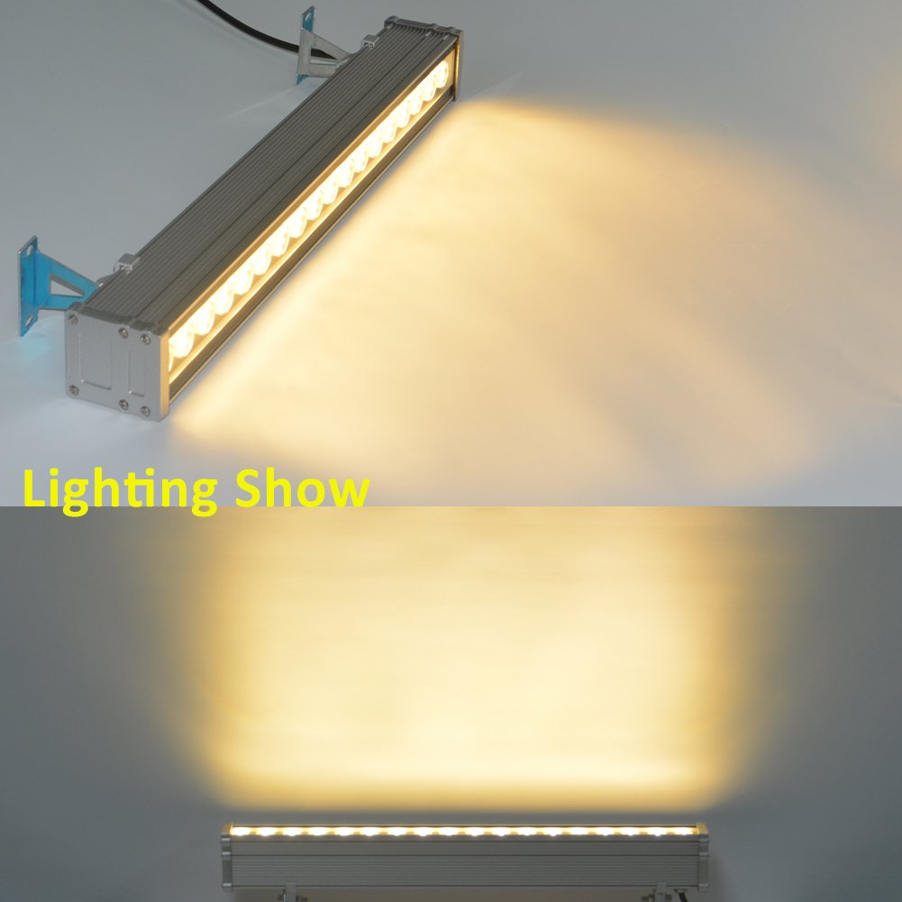 RSN LED 18W Wall Washer Light, 19.7in Linear Strip Light, Super Bright 1800Lm in Brightness, 120V LED Light Bar 3000k Warm White,IP65 Waterproof for Landscape, Church, Ads, Yard, Garden