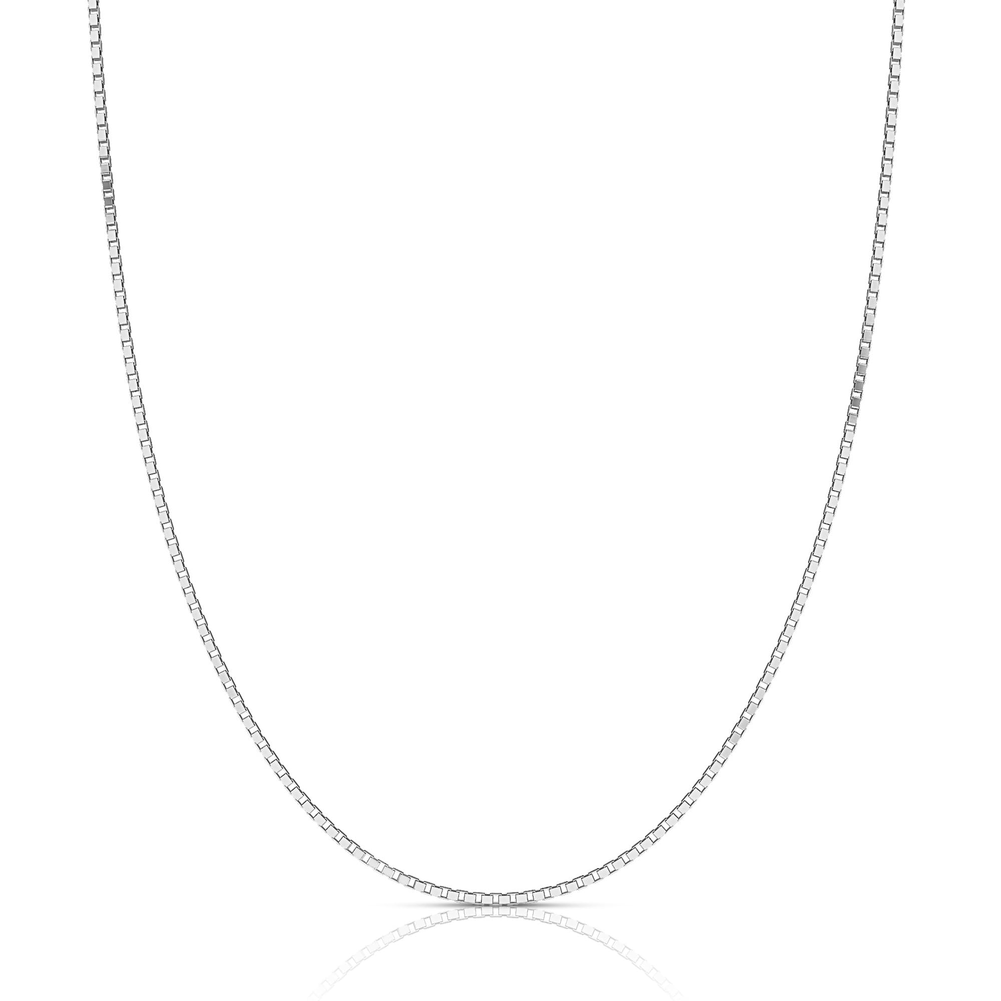 Bling For Your Buck 925 Sterling Silver .8mm Thin Italian Box Chain Necklace - 16"