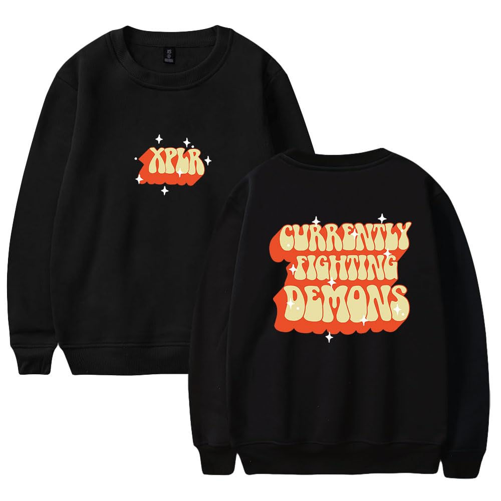 BQXZAKG XPLR Fighting Demons Sweatshirt Sam and Colby Merch Autumn Men Women Long Sleeve Sweatshirt (C,S)