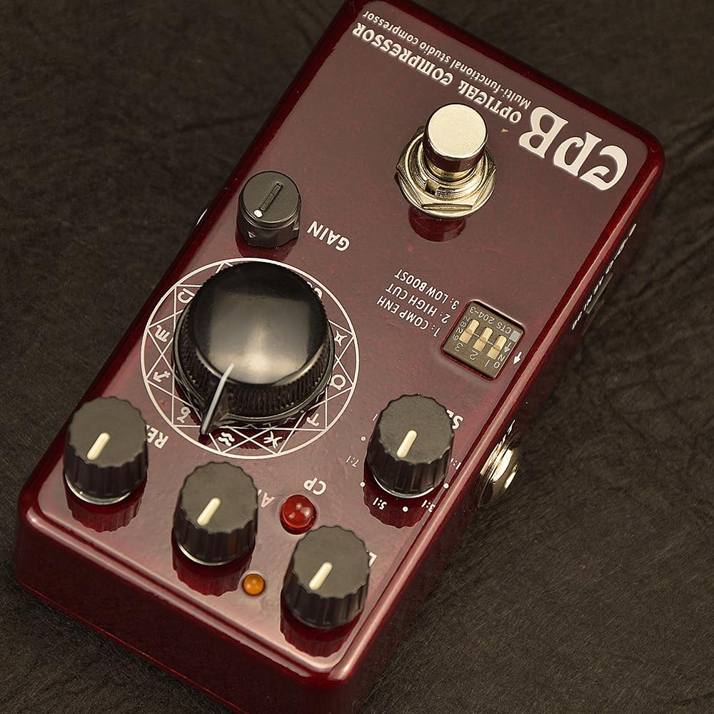 CP-BOOSTER Optical Compressor Guitar and Bass Effects Pedal Pure Analog for Electric Guitar and Bass True Bypass BLOKAMUGT Compact Type (Black)