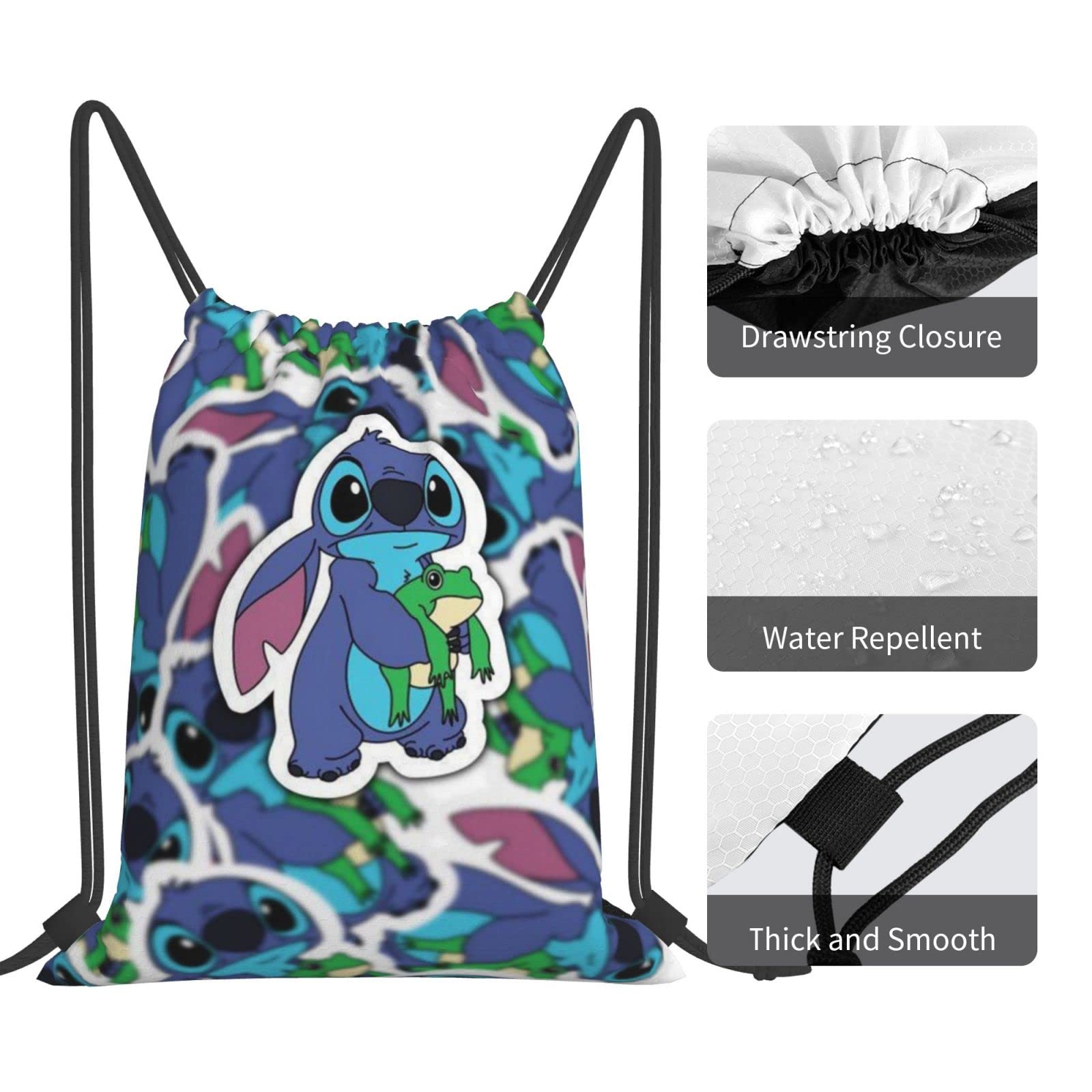 Cartoon Drawstring Backpack Gym Bag Waterproof Backpack Yoga Training Gymsack Sport Strap Pack Bag For Women Men