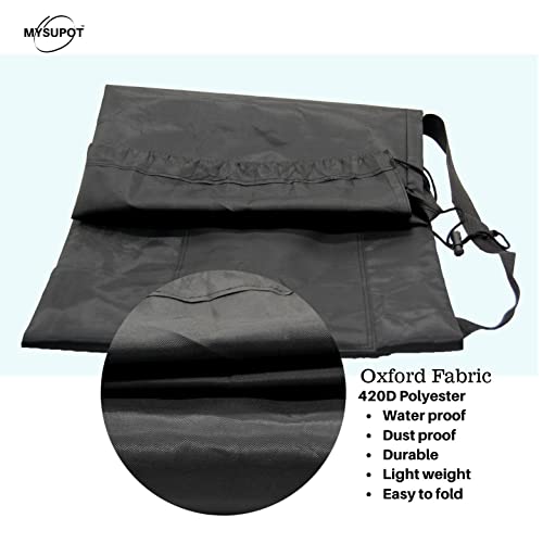 MYSUPOT 43"x9"x9" Replacement Bag for Folding Camping Chair, Camp Chairs, Foldable, Portable, Hammock, Yoga Mat, Beach Chair, Umbrella, Tent Bag 420D Oxford Polyester Fabric w/Side Pockets (Black, L)