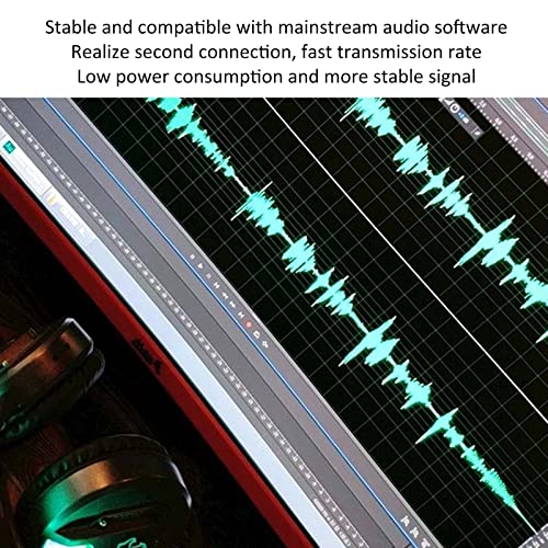 GOWENIC 2 Channel Audio Mixer, DJ Audio Mixer, USB 48V Phantom Power Compact Sound Mixing Console USB Soundcard for PC Recording Home Karaoke Internet