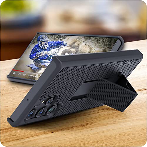 Encased DuraClip Designed for Samsung Galaxy S22 Ultra Belt Clip Case, Slim Phone Case with Holster