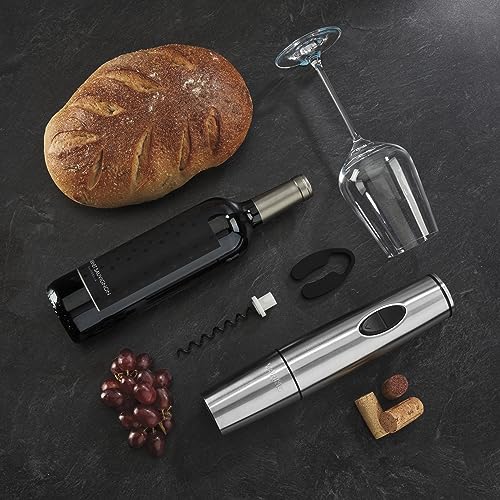 Waring Commercial WWO120 Portable Electric Wine Bottle Opener with Recharging Station,Silver