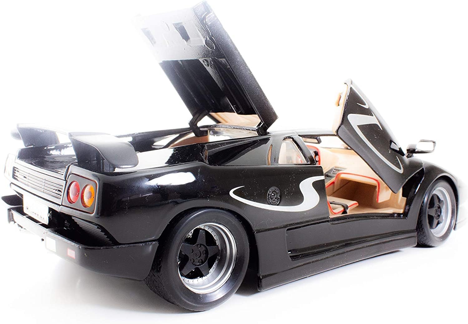 Maisto 1:18 Scale Lamborghini Diablo SV Diecast Vehicle, Black and White (31844BK)