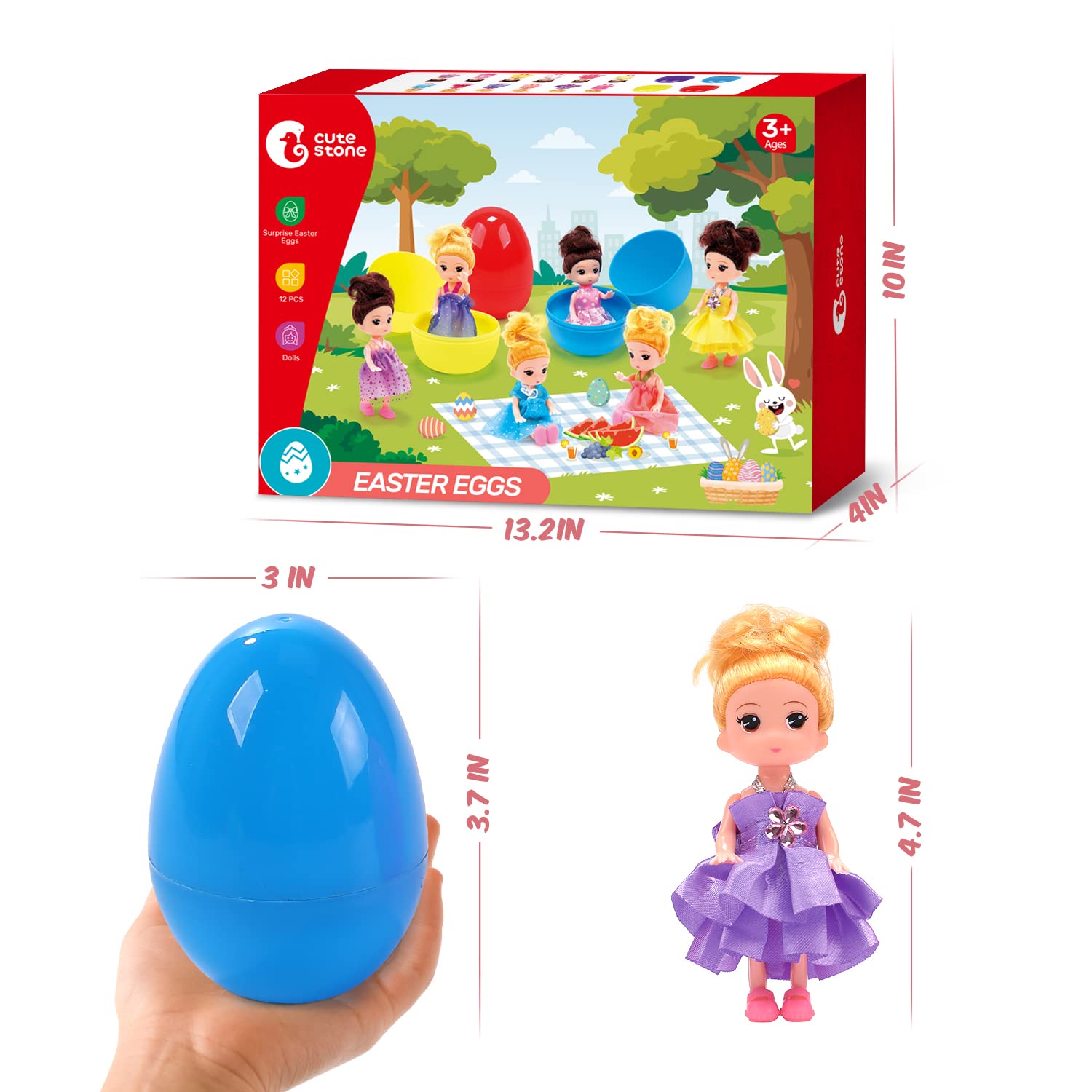 CUTE STONE 12 Pack Mini Dolls for Girls, Little Dolls Girl Dolls for Dollhouse