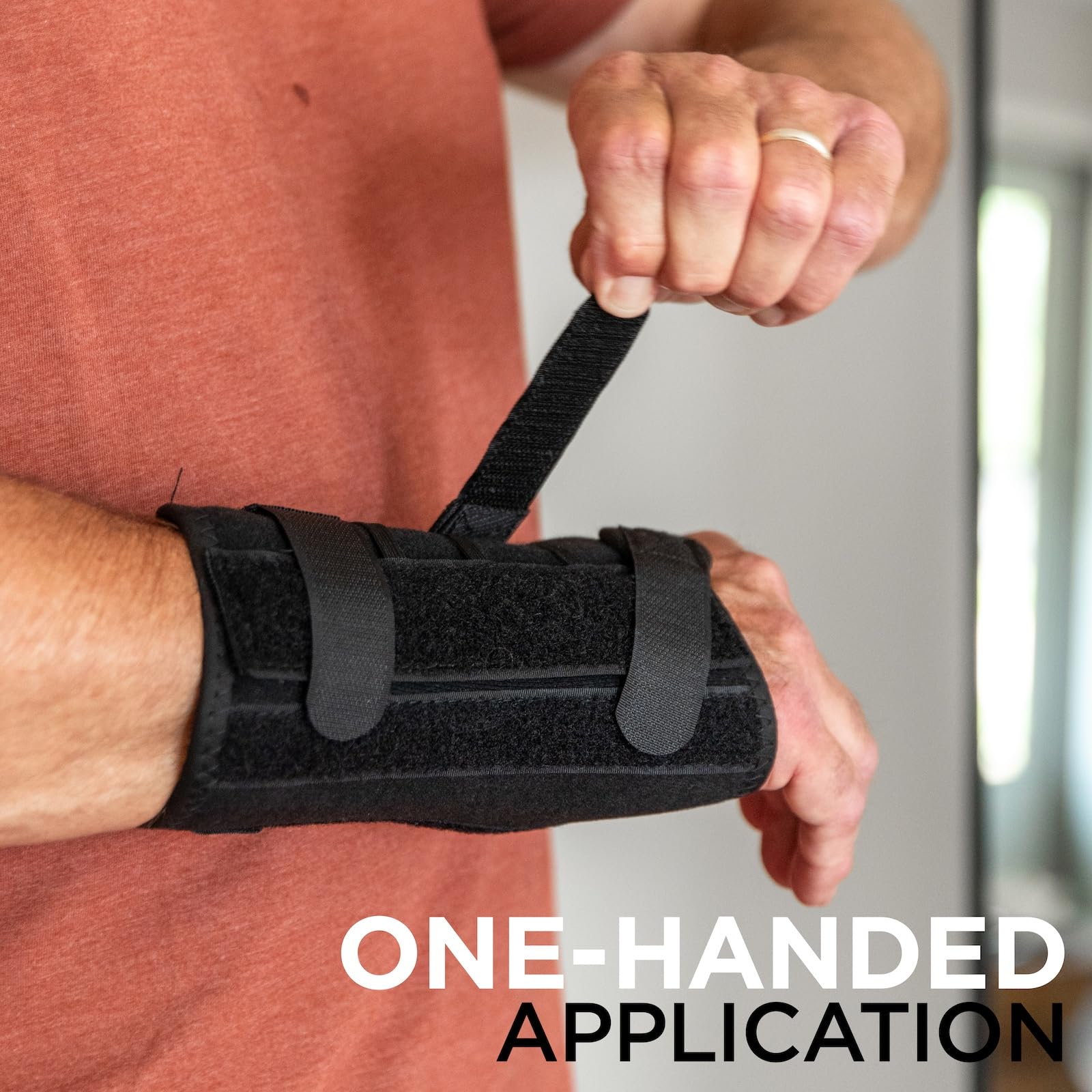 BraceAbility Gaming Wrist Brace - Video Game Support Guard for Console, Laptop, or PC Computer Keyboard and Mouse Gamer with Repetitive Strain Injury (RSI) Pain or Carpal Tunnel Syndrome (Right Hand)