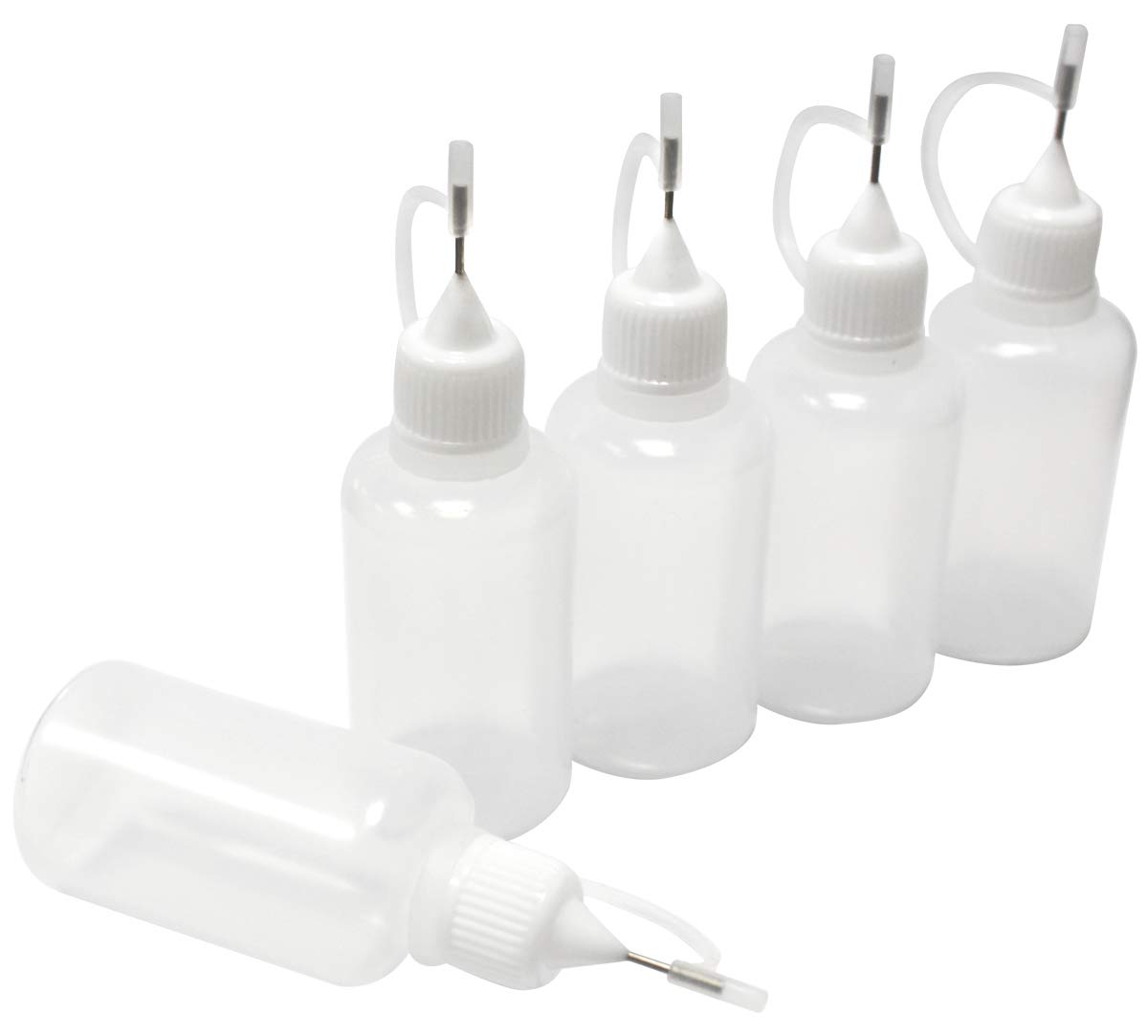 Kang&Chang 20pcs,30ml,Squeezable Plastic Bottles with Steel Needle Dropper and Childproof Cap,for liquid