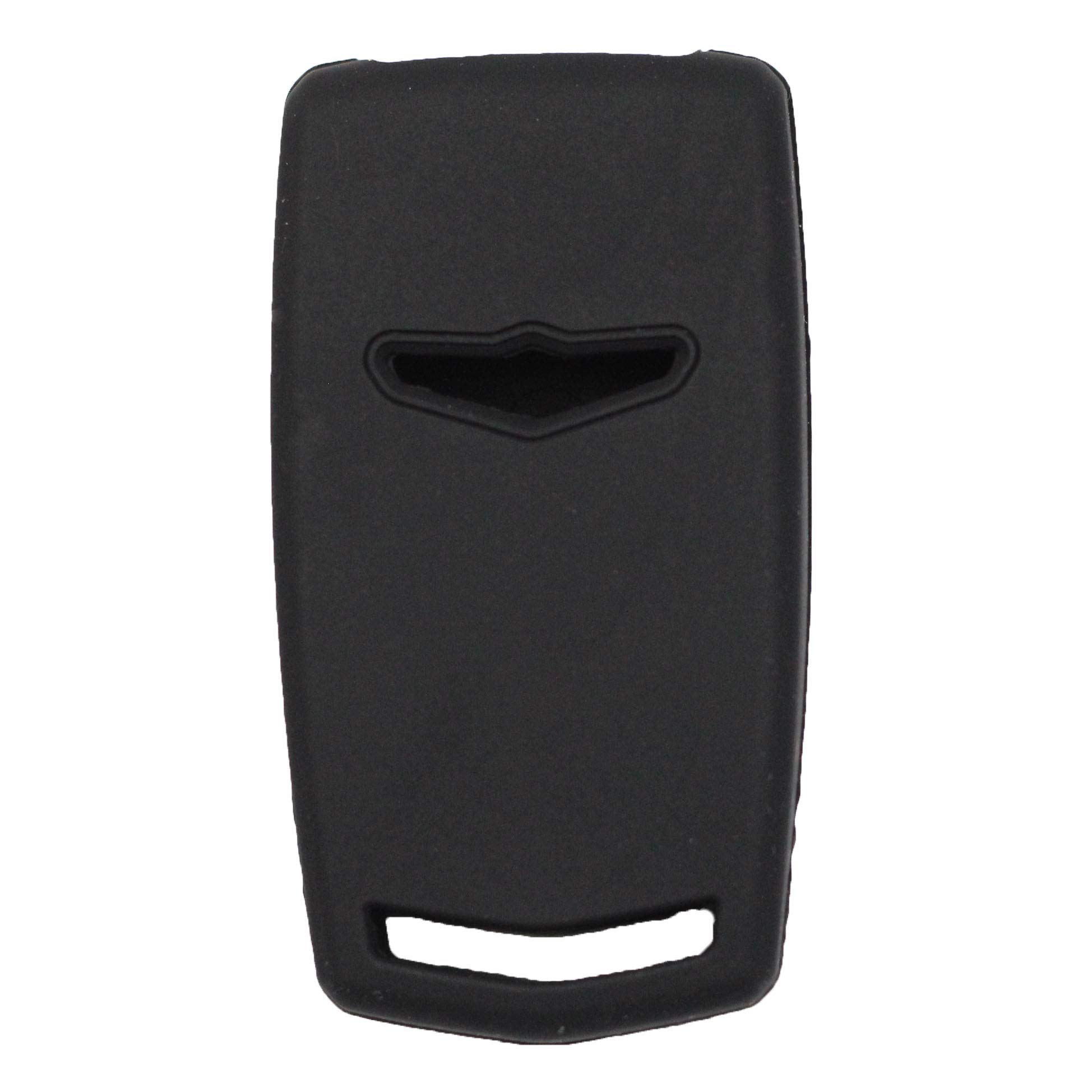 Btopars 2pcs 4 Buttons Silicone Rubber Remote Smart Key Fob Case Cover Protector Holder Jacket Compatible with Hyundai Genesis 2017 2018 2019 2020 G70 G80 G90 Black Purple