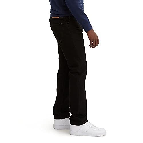 Levi's Men's 505 Regular Fit Jeans (Also Available in Big & Tall), Black-Discontinued, 36W x 32L